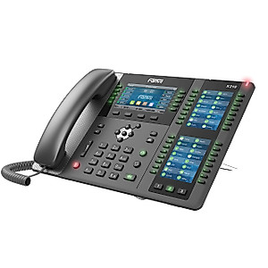 Fanvil X210 Enterprise VoIP Phone, 4.3-Inch Color Display, Two 3.5-Inch Side Color Displays for DSS Keys. 20 SIP Lines, Dual-port Gigabit Ethernet, Power Adapter Not Included