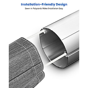 Xenjum RV Awning Fabric Replacement, 18.5oz Heavy-Duty Weatherproof Vinyl Camper Awning Replacement Universal Outdoor Canopy for RV, Trailer, and Motorhome Awnings-Black Fade- 15'(Fabric 14'2")