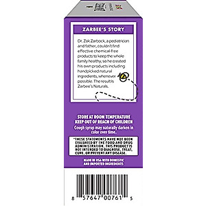 Zarbee's Naturals Complete Baby Cough Syrup Immune with Agave/Thyme & Elderberry, 2 Fl Oz (Pack of 1)