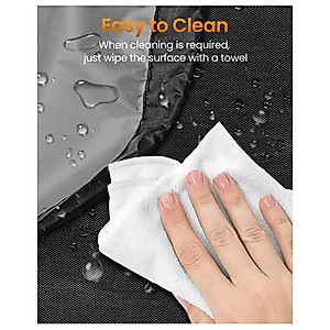 Haimmy Patio Heater Covers with Zipper, Waterproof, Dustproof, Electric Outdoor Heater Cover 43.9'' Height x 13.8" Length x 6.3" Width, Black