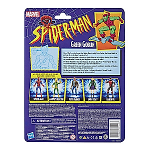 Spider-Man Hasbro Marvel Legends Series 6-inch Collectible Green Goblin Action Figure Toy Retro Collection