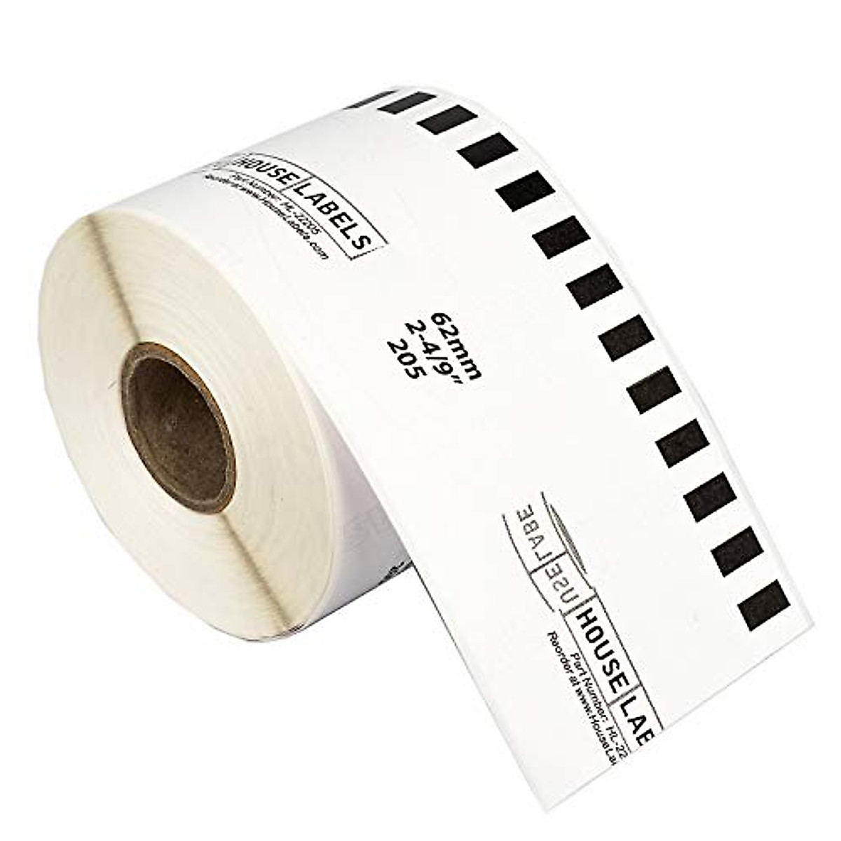 HOUSELABELS Compatible with DK-2205 Replacement Roll for Brother QL Label Printers; Continuous Length Labels; 2-4/9" x 100 feet (62mm*30.48m) - 50 Rolls