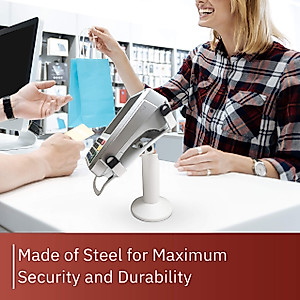 Discount Credit Card Supply Pax A80 7" Swivel and Tilt Terminal Stand, Screw-in and Adhesive, White