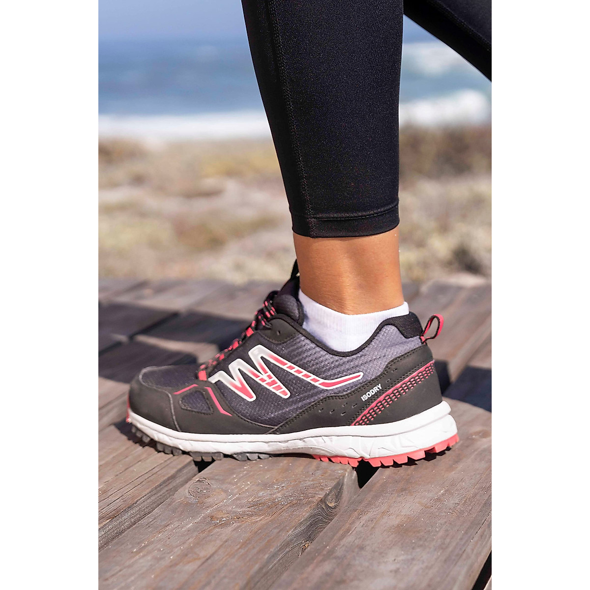 Mountain Warehouse Lakeside Womens Waterproof Trail Running Shoes Jet Black Womens Shoe Size 9 US