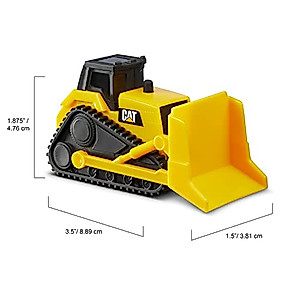 CAT Construction Toys, Little Machines 5pk Truck Toy Set, Includes Dump Truck, Front Loader, Bulldozer, Backhoe, and Excavator Vehicles with Moving Parts, Cake Toppers Ages 3+