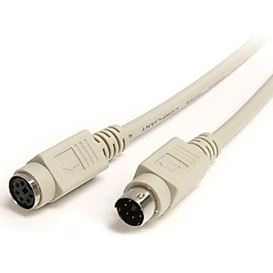 StarTech.com 6 ft PS/2 Keyboard or Mouse Extension Cable - M/F - Keyboard/Mouse Cable - PS/2 (M) to PS/2 (F) - 6 ft - KXT102, Beige