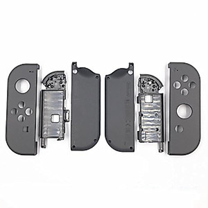 Replacement Hard Housing Shell Skin Case Cover Inner Frame for Nintendo Switch NS Joy-Con Controller (Gray Case +Frame)