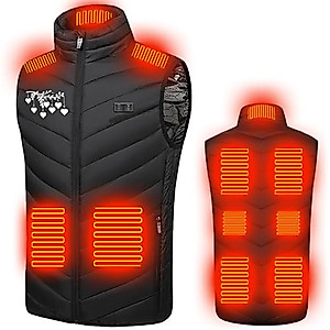 ysgfhgjw deals of the day lightning deals Heated Vest for Men and Women, USB Rechargeable Heated Jacket Electric Heating Vest, Not Included Battery Black S