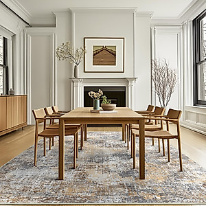 Bavni Rugs 3x5, Non-Slip Machine Washable Living Room Rug, Small Soft Bedroom Rug, Modern Aesthetic Design, Abstract Rug for Indoor Decor, Black/Brown/Grey