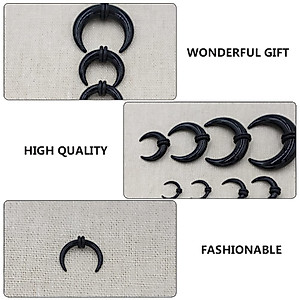 8pcs Ear Stretching Kit Acrylic Body Piercing Kit Acrylic Tapers and Plugs Spiral Taper Tunnels Septum Horn Ear Expansions for Men Women Body Jewelry