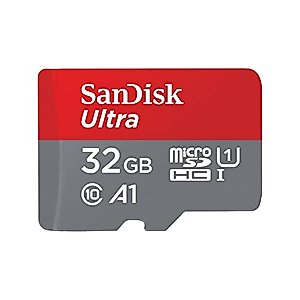 SanDisk 32GB Ultra microSDHC UHS-I Memory Card with Adapter - 120MB/s, C10, U1, Full HD, A1, Micro SD Card - SDSQUA4-032G-GN6MA