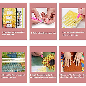 SKRYUIE 5D Angel Diamond Painting Kits - DIY Diamond Art Kits for Adults Girl, Full Round Drill - Crystal Cross Stitch - Adults Craft for Wall & Office Decor - 12x16inch