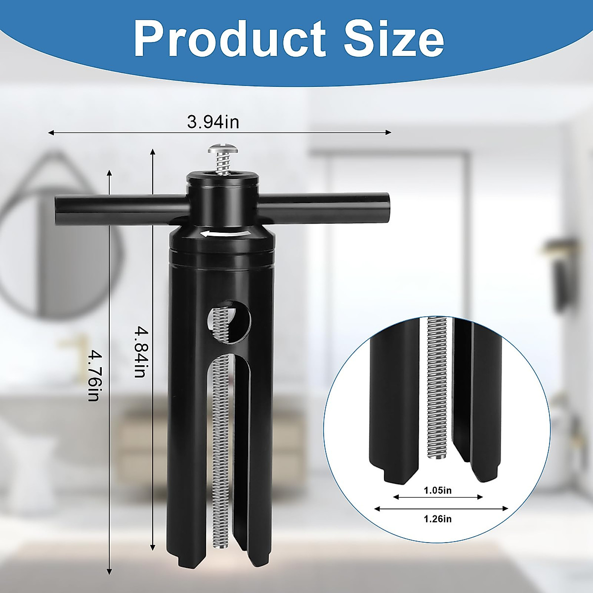 New Upgraded 104421U Cartridge Removal Tool, Cartridge Puller Replacement Compatible with Moen 1200, 1222, 1225 Series Single Handle Posi-Temp Pressure Balanced Tub/Shower Faucet Rough-in Valves