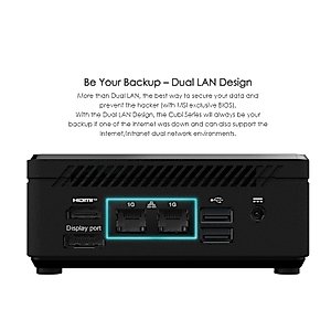 MSI Cubi B0A9 Mini Form Factor Business Desktop, Intel N200 Processor, 32GB RAM, 1TB SSD, Wi-Fi 5 and Bluetooth, Display Port, HDMI, RJ-45, USB 3.2 Gen 2, VESA Mount, Windows 11 Pro, Black