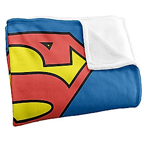 Superman Classic Logo Silky Touch Super Soft Throw Blanket 36" x 58",Classic Logo