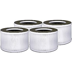 Nispira TD-1500 4-in-1 True HEPA Replacement Filters for Tredy Air Purifier TD-1500, 4 Packs