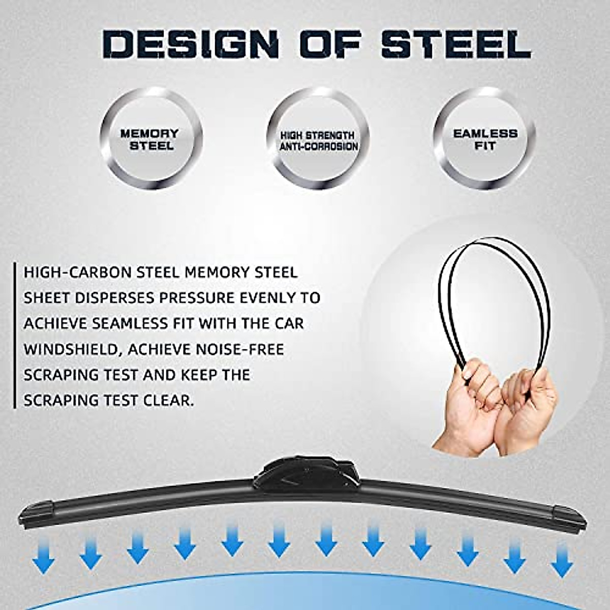 AUTOBOO 26"+20" Windshield Wipers with 14" Rear Wiper Blade Replacement for Chrysler Pacifica 2017 2018 2019 2020 2021-Original Factory Quality (Pack of 3)