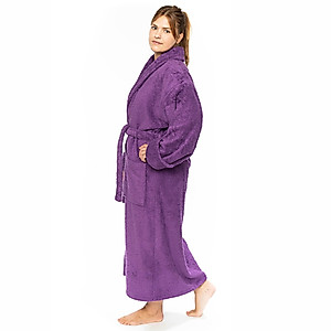 Classic Turkish Towels CTT Premium 100% Turkish Cotton Terry Cloth Bath Robe for Women & Men, Soft & Plush Long Unisex Robe