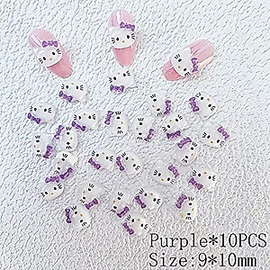 50 Pcs Cute Nail Charms for Acrylic Nails Art Supply Resin Kawaii Nail Jewels Design Cartoon Nail Art Charms Cute Nail Rhinestones Decoration Accessories 0.39 * 0.35 inch