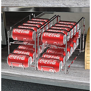 SimpleHouseware Stackable Beverage Can Dispenser + Kitchen Organizer Bin