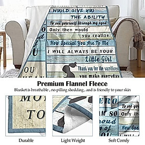 Dad Gifts from Daughter Son, Dad Birthday Gift, Fathers Day Birthday Gifts for Dad, Dad Blanket, Super Soft Flannel Throw Blanket 60" × 50", Blue