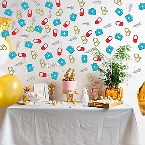 ShuanQ 120pcs Medical Confetti - Congrats Doctor Nurse Grad Party Sign - Medical School Graduation Party Decoration Scatters for DIY Crafts - 2024 Graduation Table Decorations Cutouts