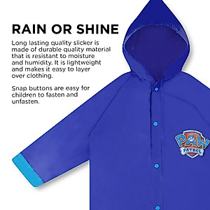 Nickelodeon Kids Umbrella and Slicker, Paw Patrol Toddler Boy Rain Wear Set, Dark Blue, AGE 4-5 US