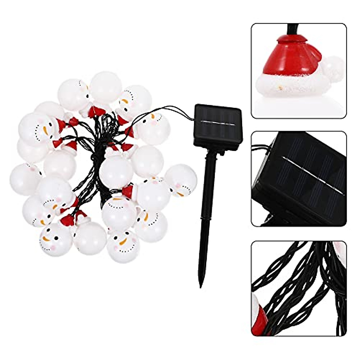 ibasenice Solar Ground Stake Light Outdoor Lights Snowman Landscape Lights Waterproof Led Pathway Lights Home Garden Outdoor Pathway Landscape Decor