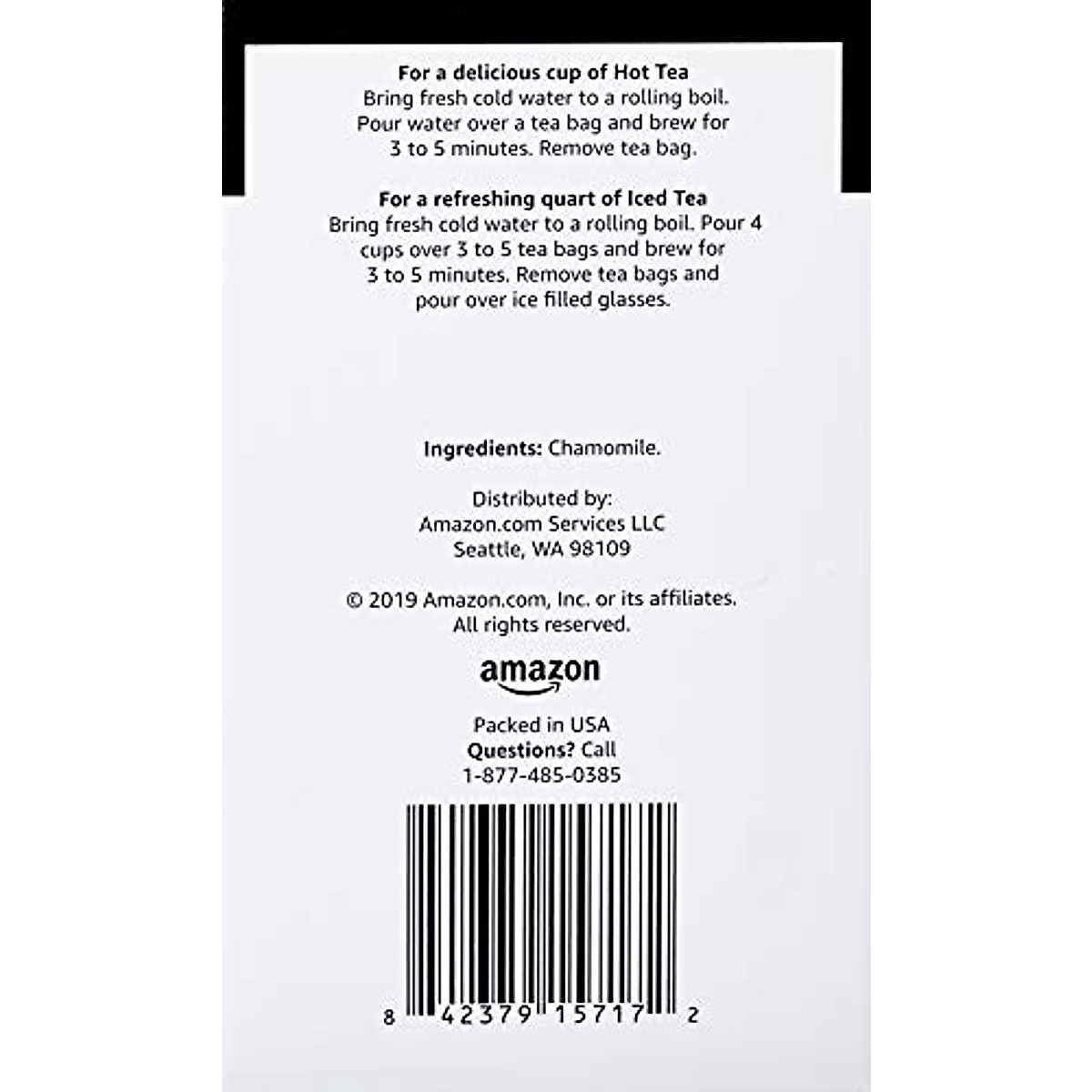 Amazon Brand - Happy Belly Chamomile Herbal Tea Bags, 20 Count (Previously Solimo)