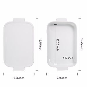 Unilives Ceramic Baking Dish with Lid, Casserole Dishes for Oven, 9x13 White Casserole Dish with Lid, Lasagna Pan Deep with Handles, for Casseroles Baking Roasted Vegetables, Microwave, Dishwasher Safe