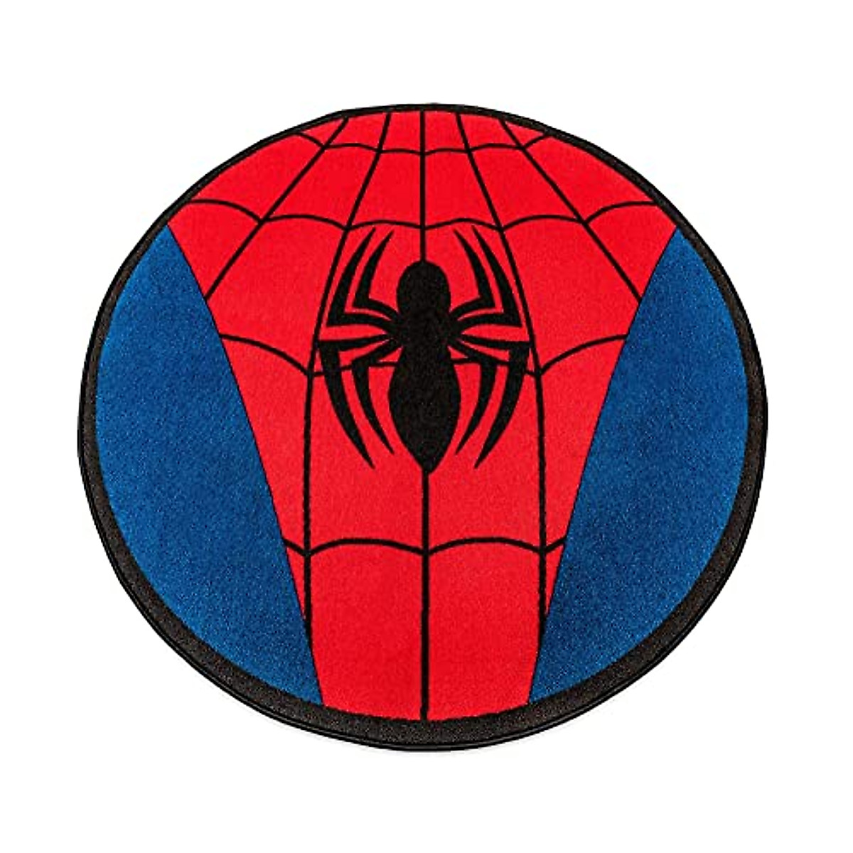 Marvel Spider-Man Chest Logo 52-Inch Round Printed Area Rug | Indoor Floor Mat, Accent Rugs For Living Room and Bedroom, Home Decor For Kids Playroom | Comic Book Gifts And Collectibles