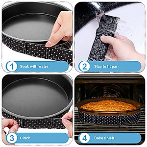 6 Pieces Bake Evenly Cake Strips Colorful Cake Pan Baking Strips Absorbent Thick Baking Tray Protection Strap for Clean Edges Baking (Stylish Style)