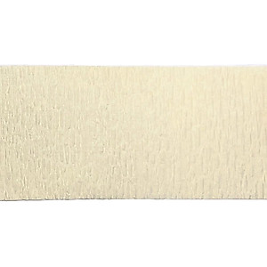 K-Kraft USA-Made Beige Crepe Paper Streamers for Birthday, Party, Holiday, School, Wedding, Shower, or Graduation (2 Rolls White Vanilla)