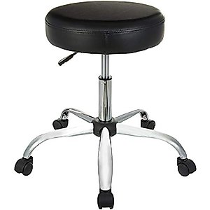 Amazon Basics Multi-Purpose Drafting Spa Bar Stool with Wheels - Black