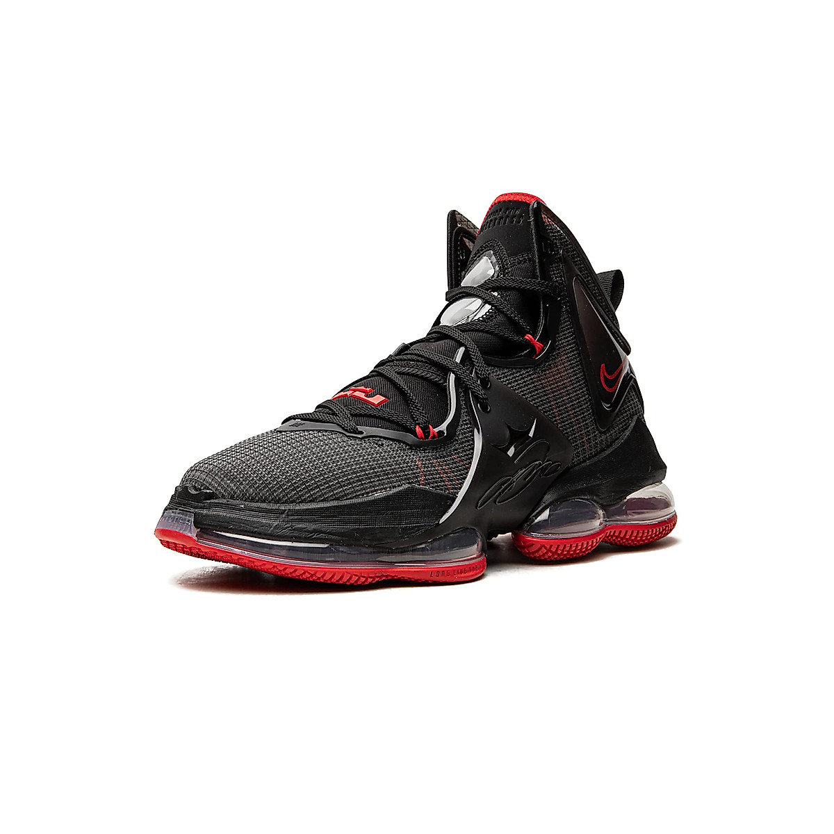 Nike Men's Lebron 19 Space Jam Basketball Shoes, Black/Red, 8.5