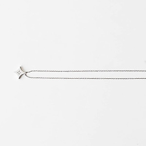 Zen Diamond Star Pendant Necklace - 0.02 Carat Geniune Diamond - Anniversary, Mother's Day, Birthday Gifts for women - Trendy 925k Sterling Silver Necklace with Jewelry Box (17.7" chain)