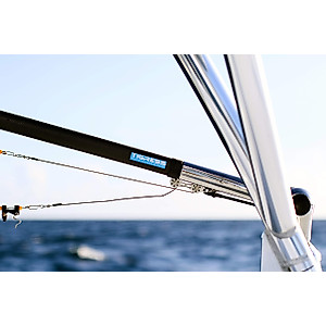 Tigress XD 3K Carbon Fiber 8' Telescoping Center Rigger with Patented Tigress Track Internal Tracking System, for use on Sports Fishing Boats up to 40 feet