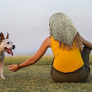 Wresty 5 Pcs Floral Hair Scarf Headband Chiffon Elastic Bandanas Triangle Hairband Headwear Headwrap Hair Acessories