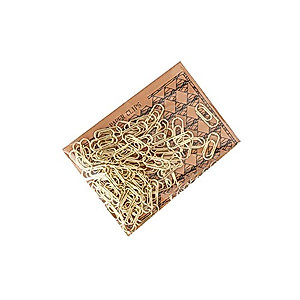 Mini Paper Clips Golden 50pcs Small Size Metal Paperclip 15mm Gold Nickel Plating Finish Bookmarks for Office Accessories School Stationery Supplies (Gold)