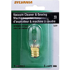 Sylvania 18174 15-Watt Clear Tubular Intermediate Base Incandescent T7 Bulb