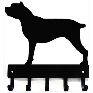 The Metal Peddler Cane Corso Key Holder for Wall - Small 6 inch Wide with 5 Hooks - Made in USA
