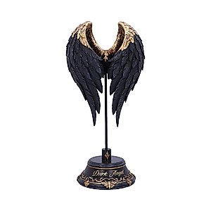 Nemesis Now Dark Angel Gothic Fallen FAE Wing Sculpture Figurine, Black, 26cm