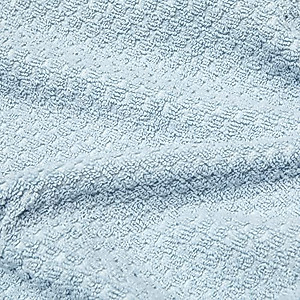 Amazon Basics Odor Resistant Textured Bath Towel, 30 x 54 Inches - 2-Pack, Light Blue