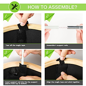 Jhua Laundry Basket with Lid and 2 Removable Liners (Black 110L)