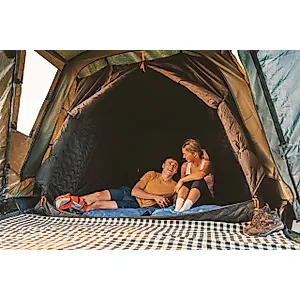 Crua Tri - 3 Person Insulated Tent, Waterproof and Windproof Tent with Warmth & Cooling Insulation Built-in for The 4 Seasons and Added Extendable Porch