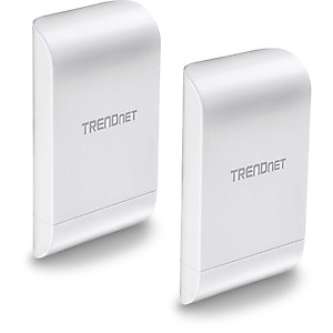 TRENDnet 10dBi Wireless N300 Outdoor PoE Preconfigured Point-to-Point Bridge Bundle Kit, 2 x Preconfigured Wireless N Access Points, IPX6 Rated Housing, TEW-740APBO2K (Renewed)