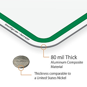 SmartSign Visitor Parking Sign - 2 Pack, 18 x 12 inch, 2mm Aluminum Composite, Pre-Drilled Holes, Made in USA, Green and White