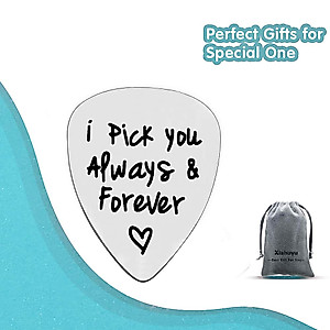 Guitar Pick Gifts for Boyfriend Husband Fiance I Pick You Guitar Pick Gifts for Him Christmas Birthday Gifts Wedding Anniversary Present Valentines Day Gifts for Men