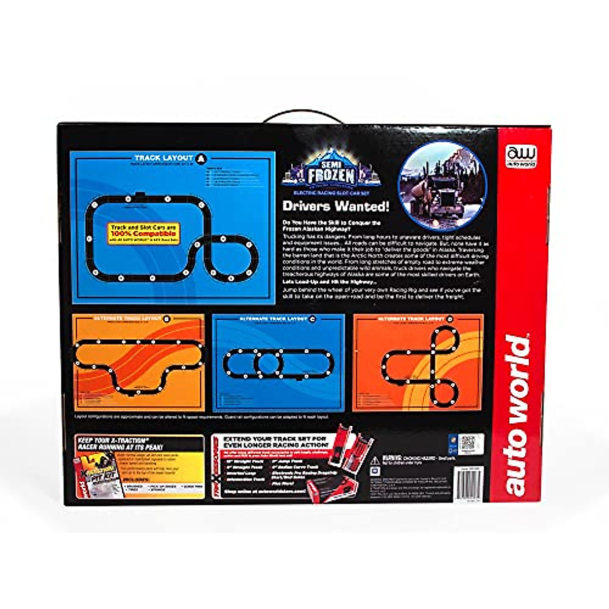 Auto World Semi-Frozen Extreme Conditions 14' Slot Race Set