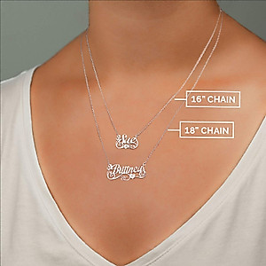 TSD 10K Rose Gold Personalized Name Necklace with Diamond Accent by JEWLR*